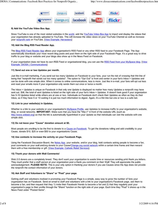 Facebook Best Practices | PDF