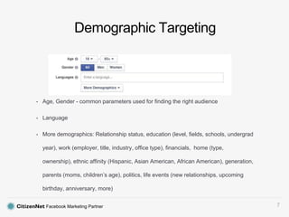 Facebook campaign creation | PPTX
