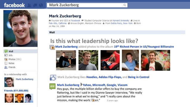 Facebook: A Mark Zuckerberg Production | PPT