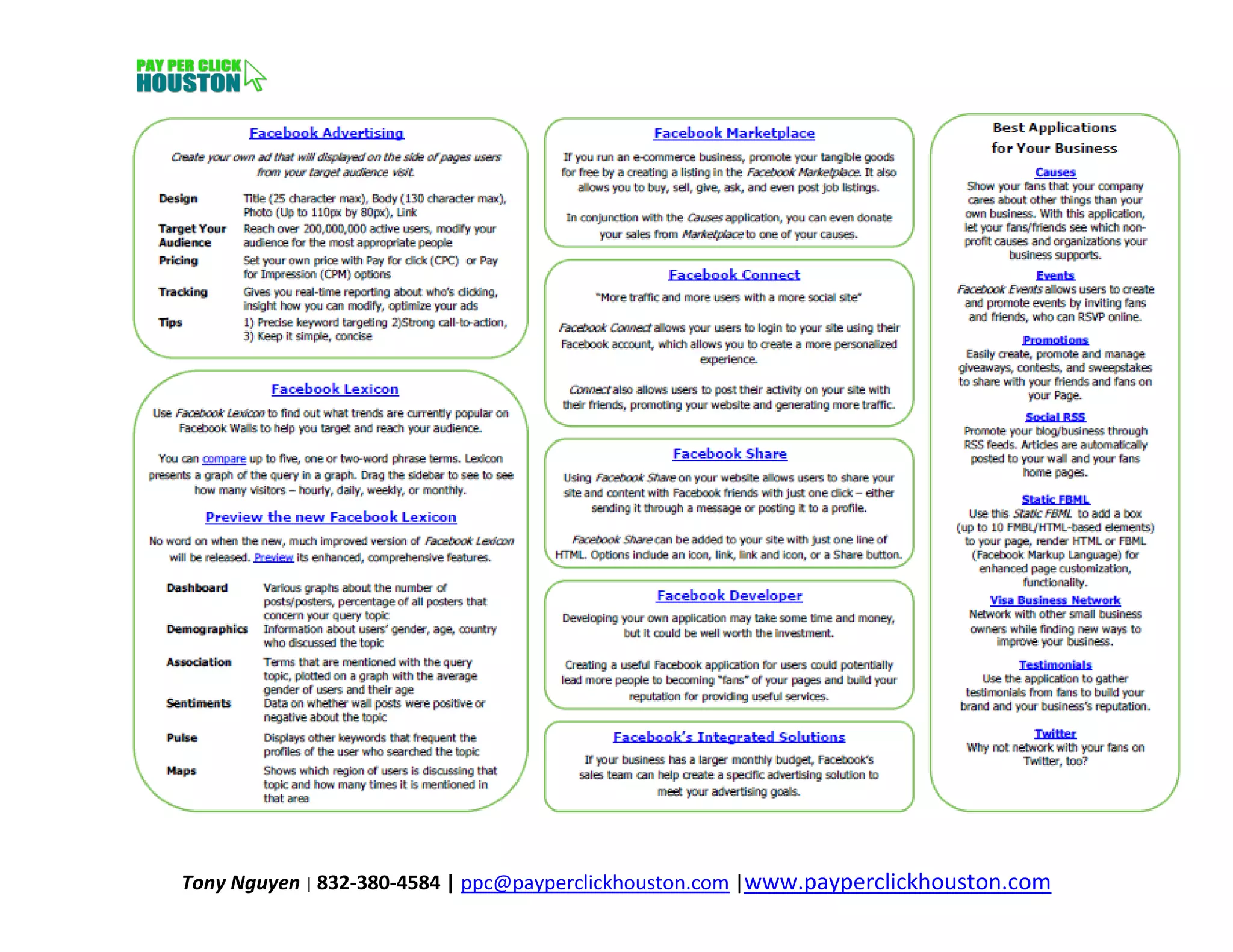 Facebook cheat sheet | PDF