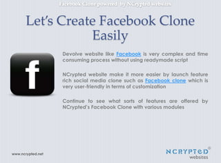 Facebookclone nct | PPT