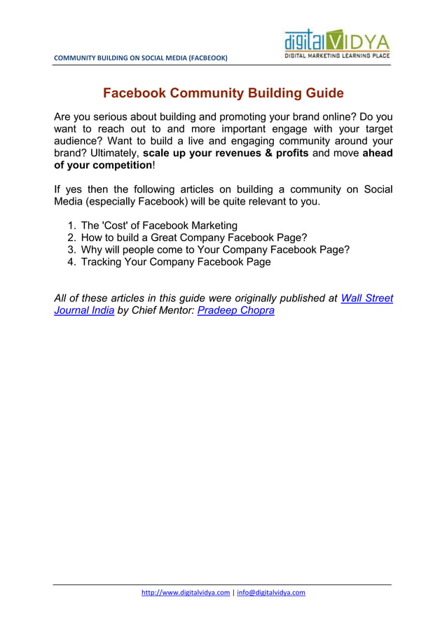 Facebook Community Building Guide | PDF