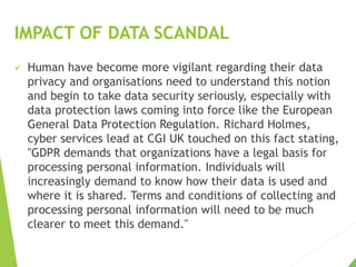 Facebook & Cambridge Analytica data scandal ppt | PPTX