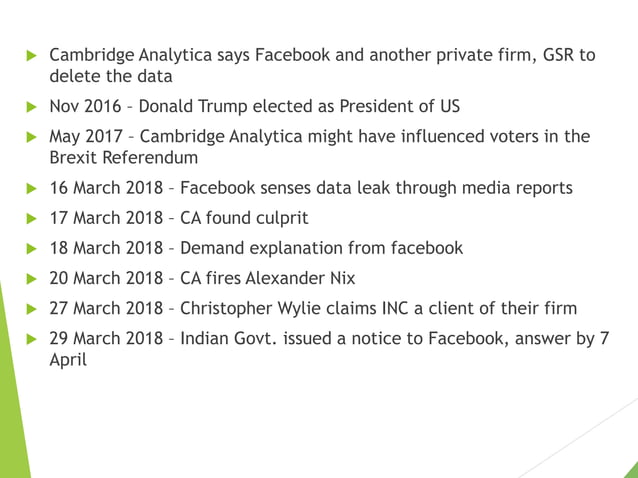 Facebook & Cambridge Analytica data scandal ppt | PPTX