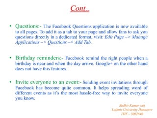 Facebook features | PPT