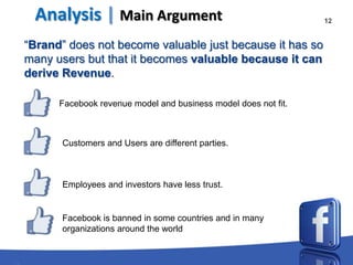 Facebook Brand Analysis - Strategic Brand Management | PPT