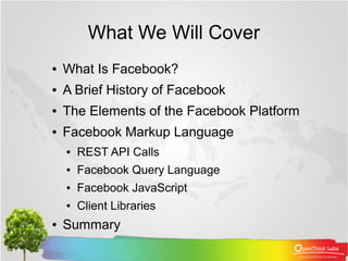 Facebook API for Developers : Introducing the Facebook Platform | PPT