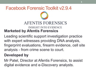 Facebook Forensics Toolkit(FFT) | PPTX