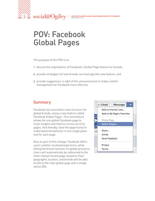 Facebook global pages for brands | PDF