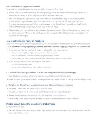 Facebook Global Pages: Official Product Guide, March 2015 | PDF