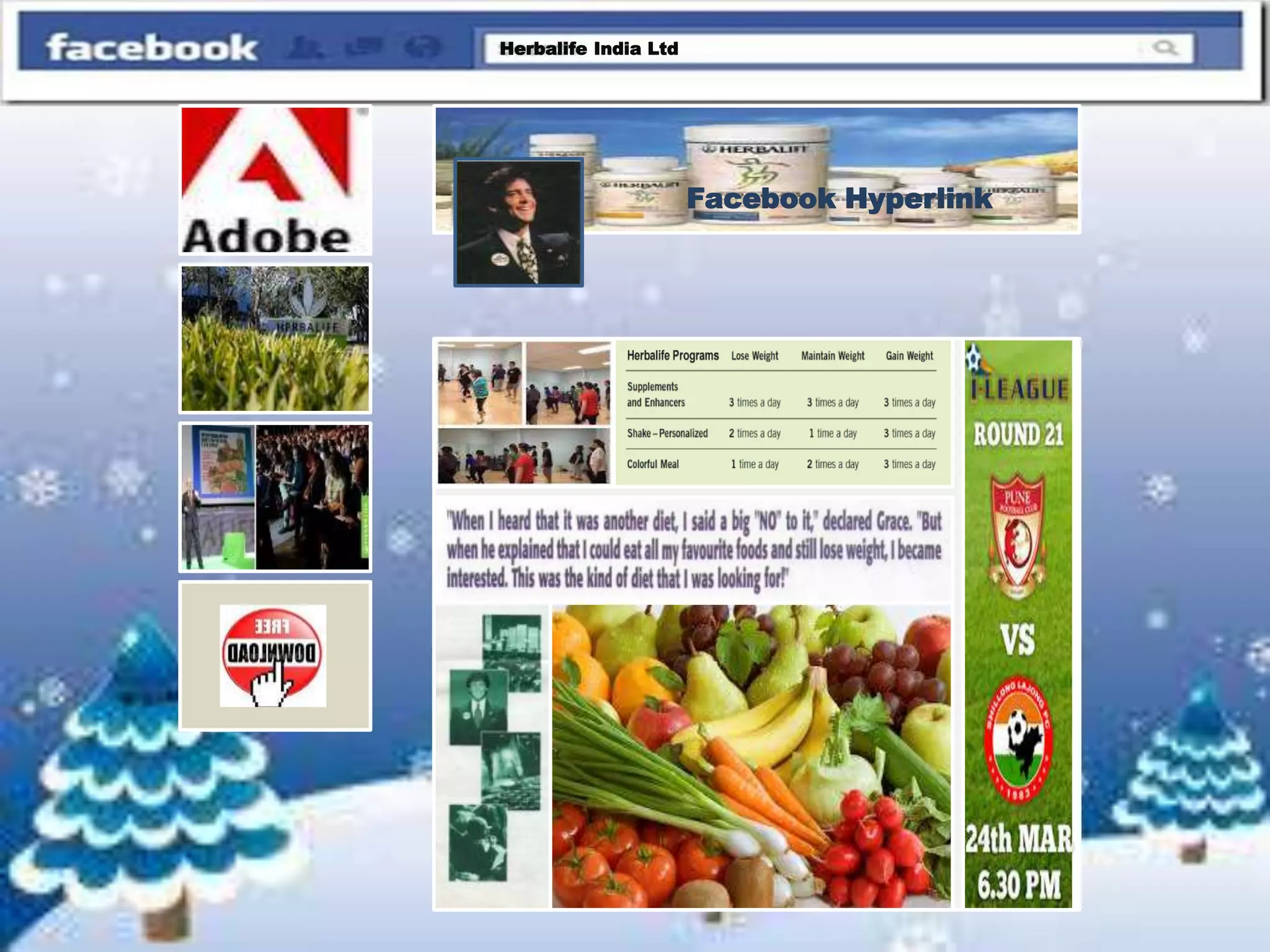 Facebook hyperlink app | PPT