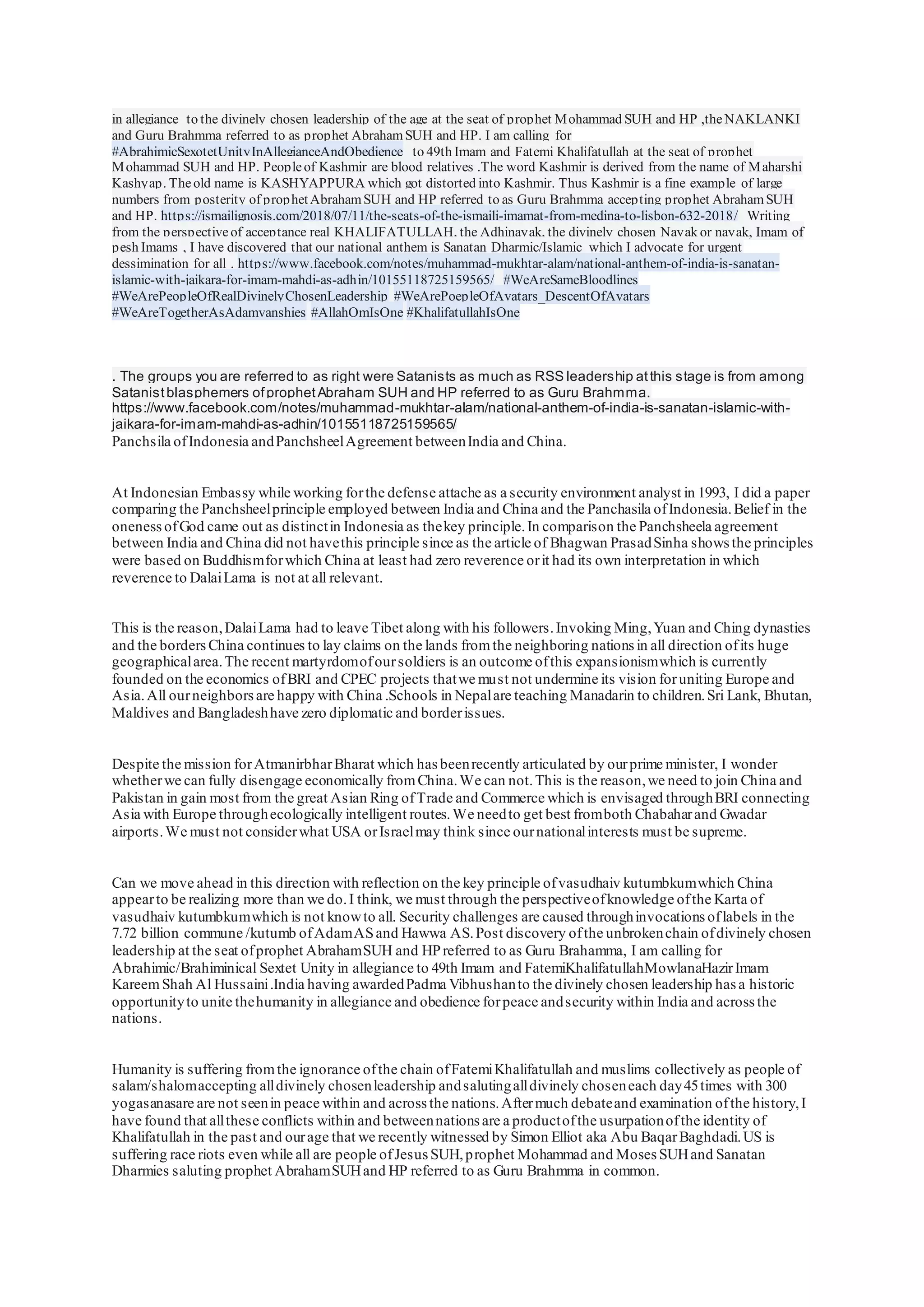 Responses From the Divinely Chosen Leader Led Humanity Perspective for ...