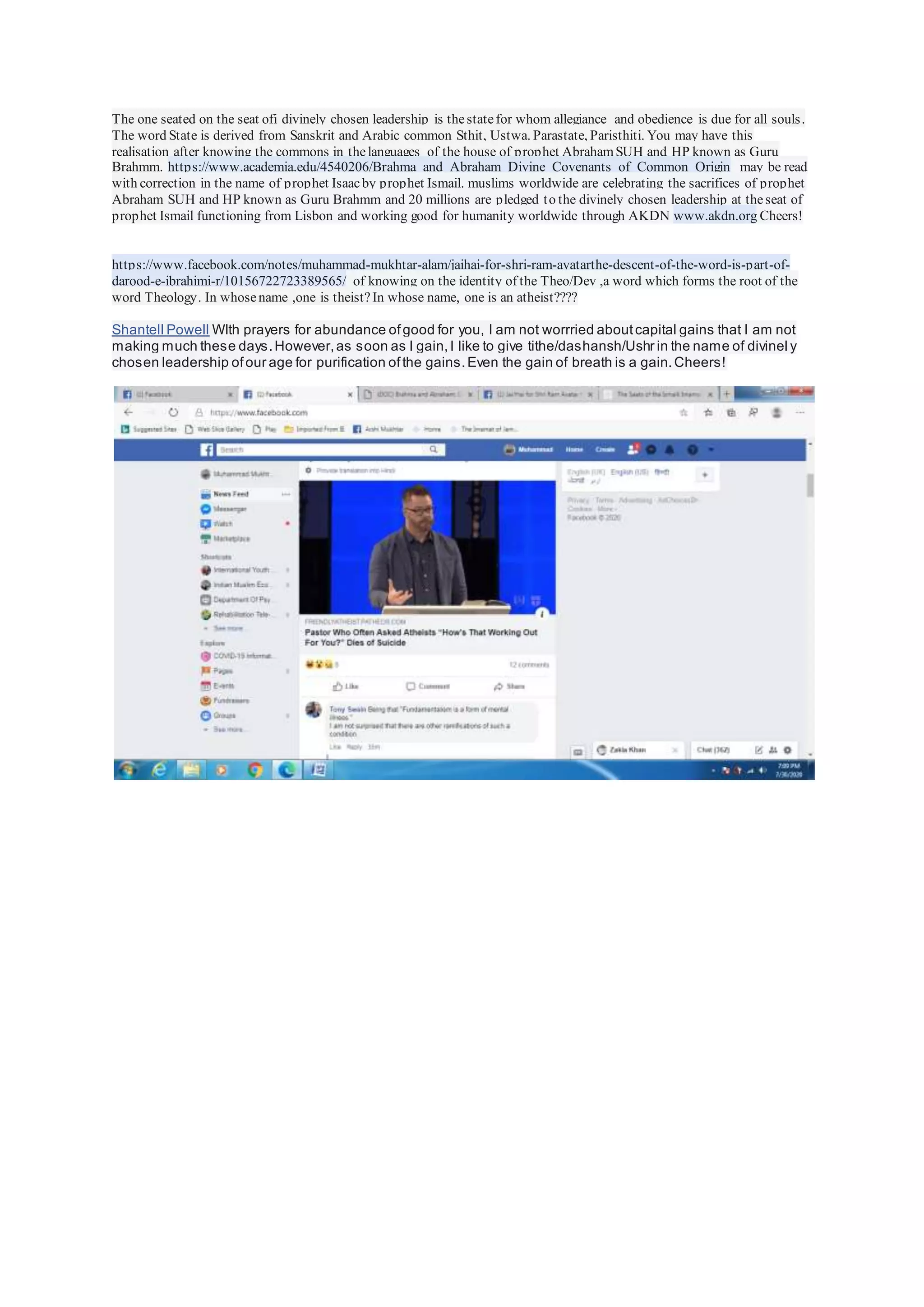 Responses From the Divinely Chosen Leader Led Humanity Perspective for ...