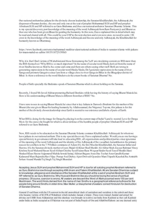 Responses From the Divinely Chosen Leader Led Humanity Perspective for ...
