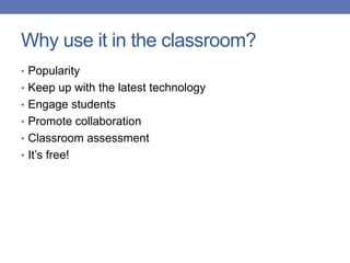Facebook in the Classroom | PPTX | Social Networking | Internet