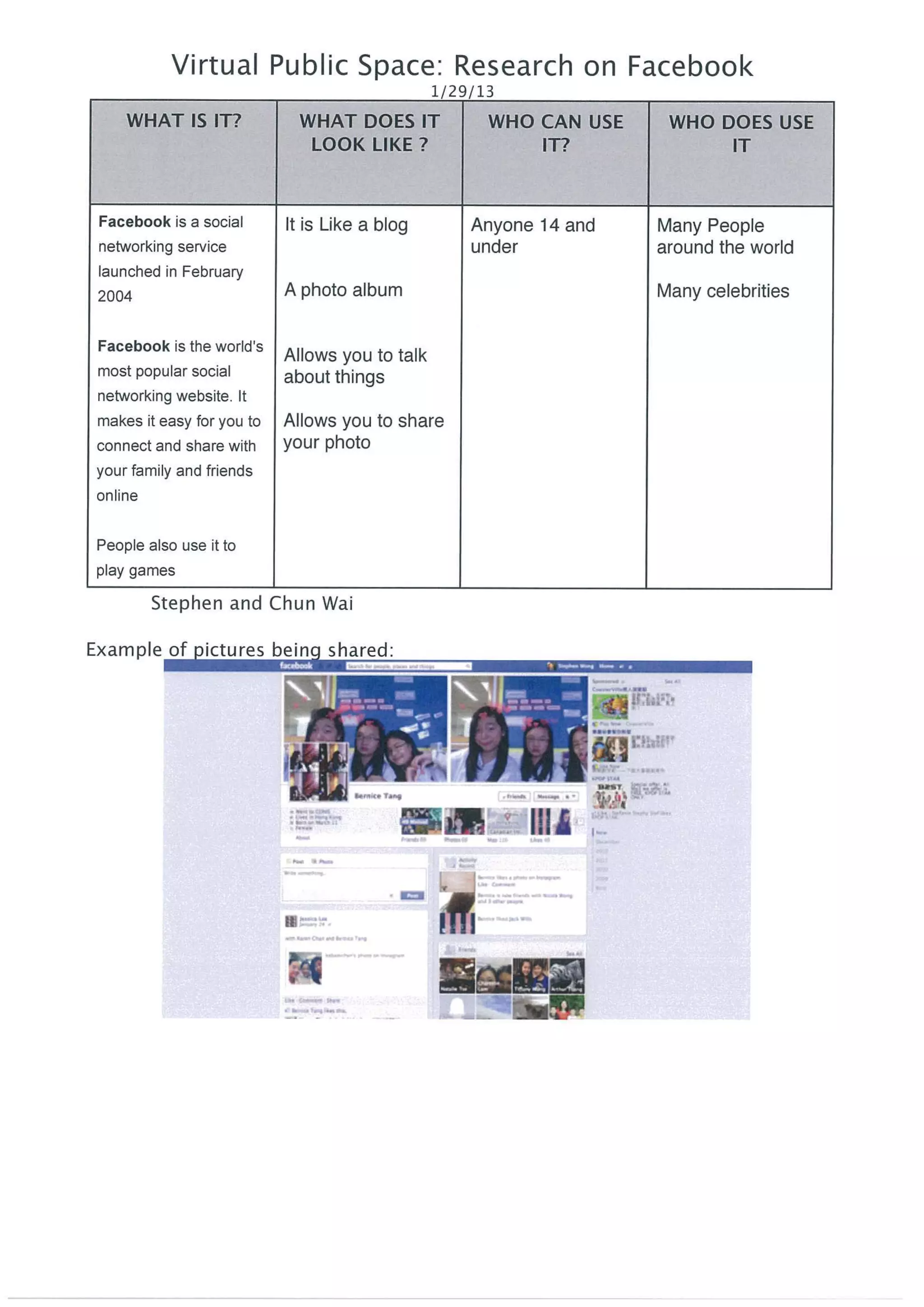 Facebook investigation 1.29.13
