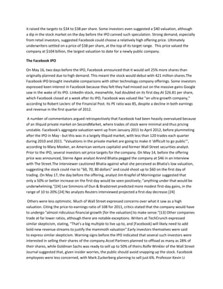 Facebook IPO | PDF | Business Administration | Business