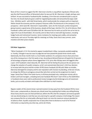 Facebook IPO | PDF | Business Administration | Business