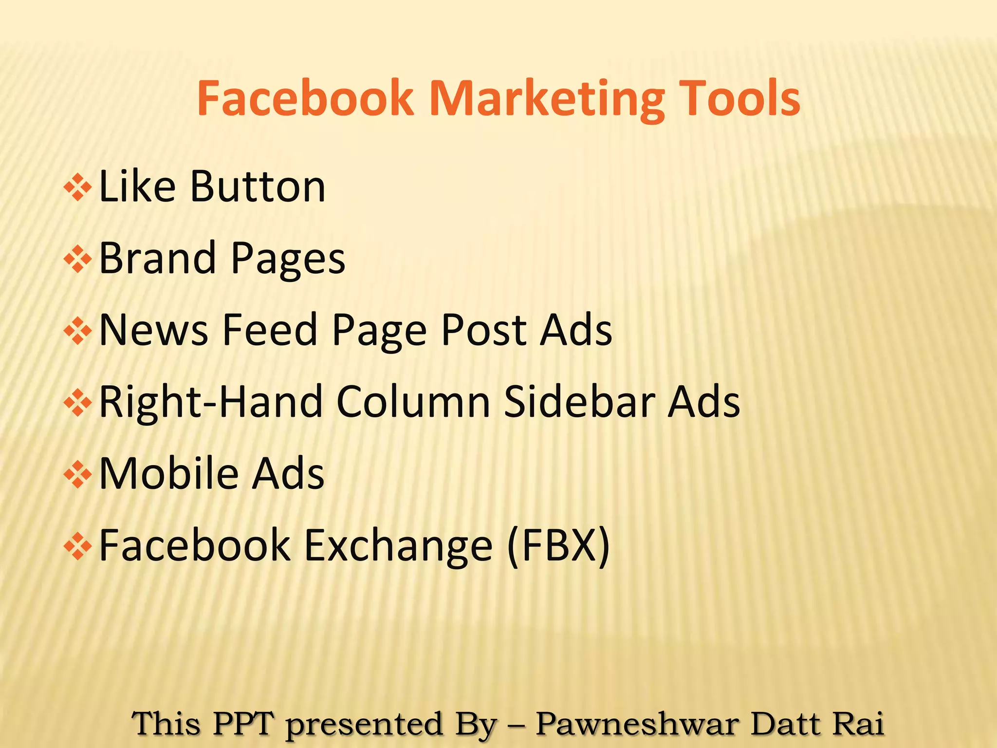 Facebook marketing | PPT