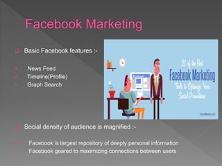 Facebook marketing | PPTX | Social Networking | Internet