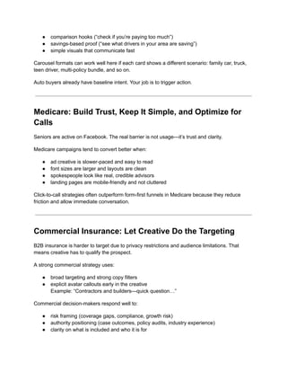 Facebook Marketing for Insurance Agents That Brings Real Leads | PDF