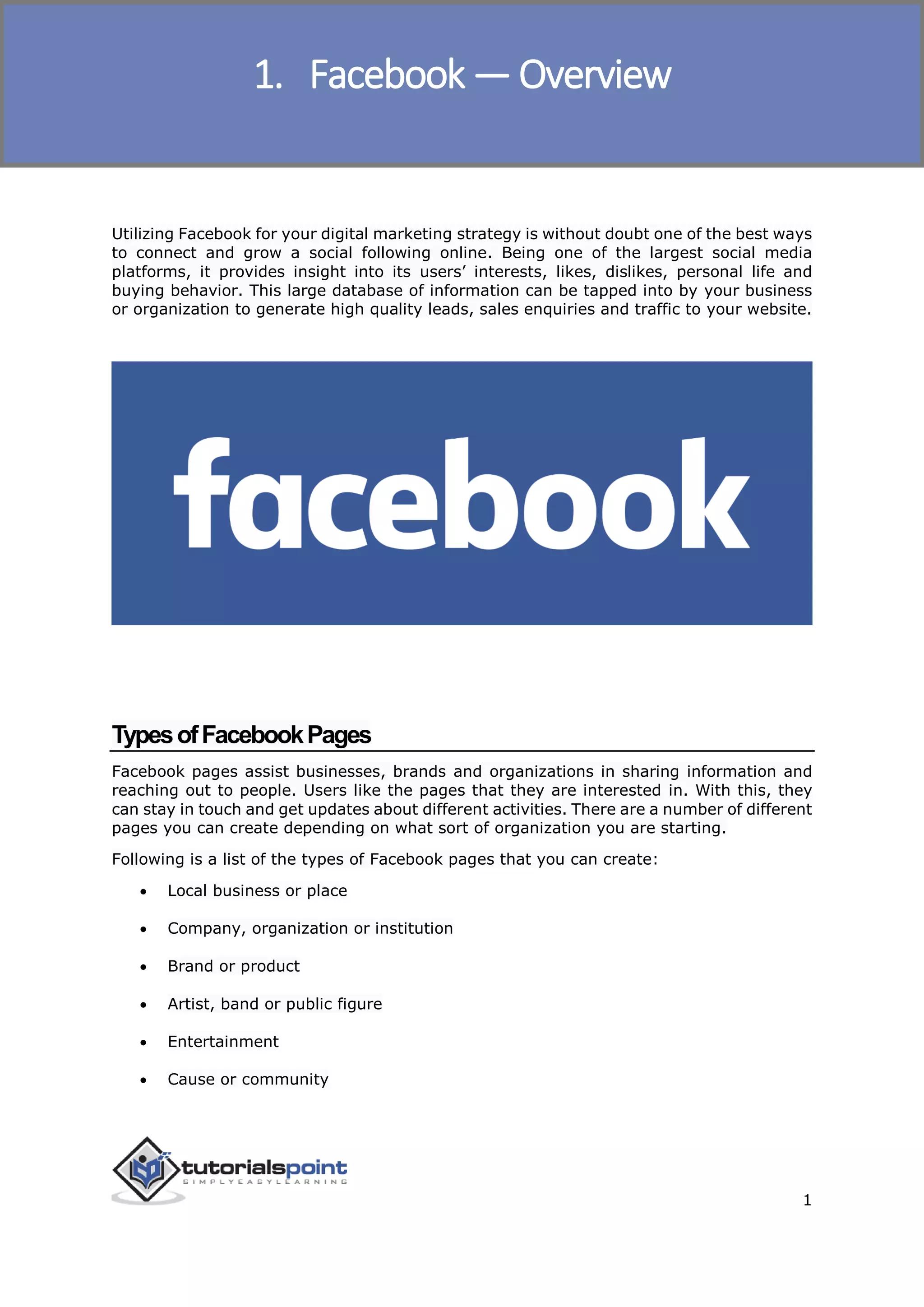 Facebook marketing tutorial | PDF