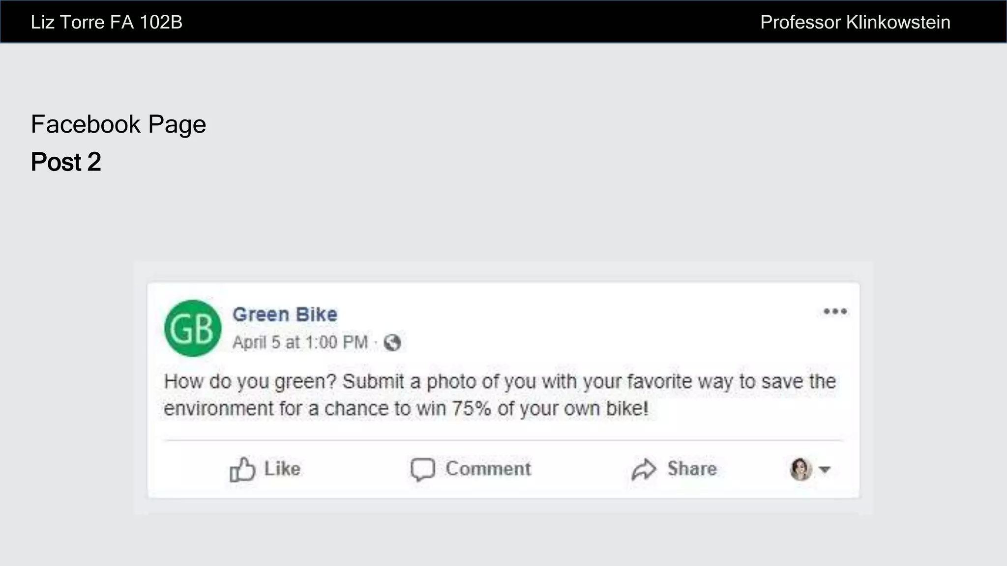 Facebook page | PPTX