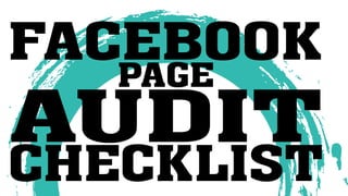 Facebook Page Audit Checklist | PDF