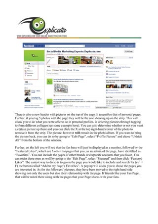 Facebook page changes | PDF