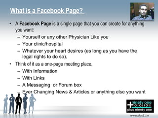Facebook Pages For Doctors and Medical Practices | PPTX