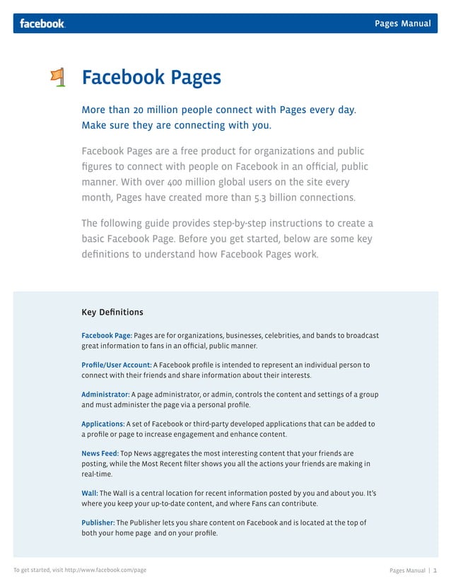 Facebook Pages Manual | PDF