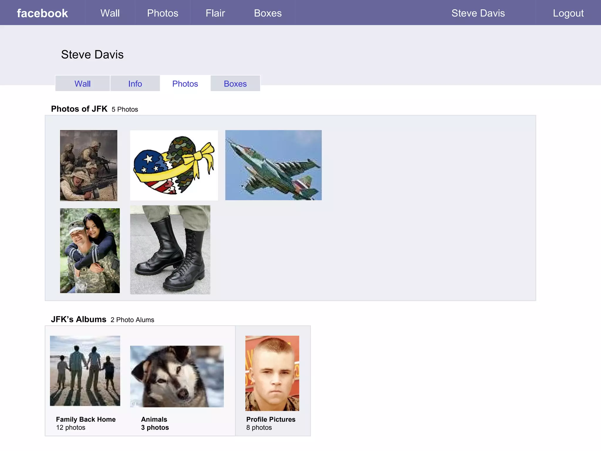 Fictional Facebook Page Steve Davis | PPT