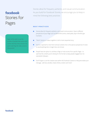 Facebook Stories for Pages: Quick Guide | PDF