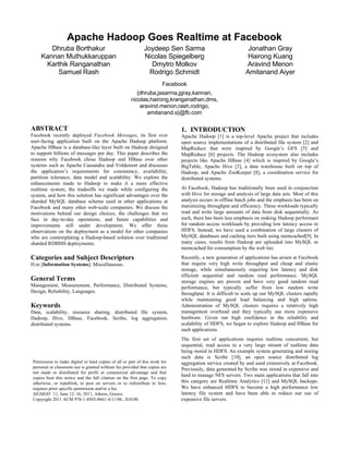 Facebook Hadoop Usecase | PDF