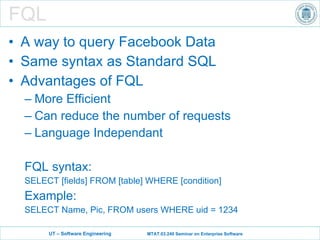 Facebook plateform architecture presentation | PPT