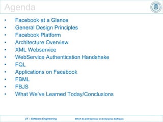Facebook plateform architecture presentation | PPT