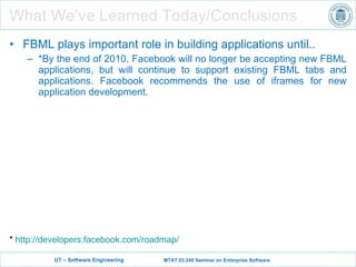 Facebook plateform architecture presentation | PPT