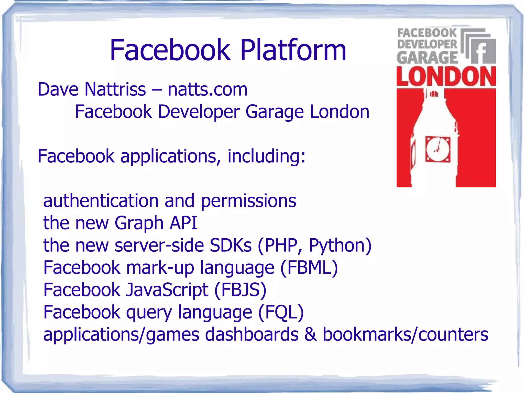 Facebook Platform | PPT