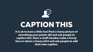 6 Facebook Post Ideas For More Engagement On Your Church Page | PDF