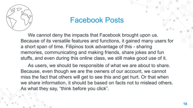Communication through Facebook Posts | PPT