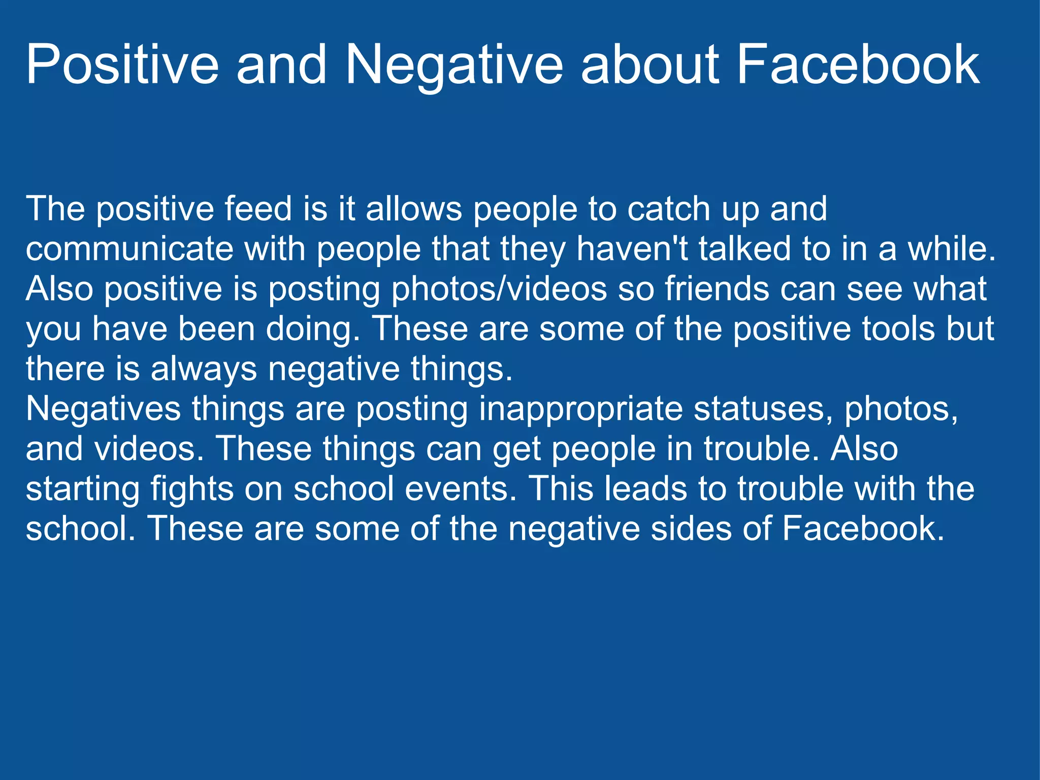 Facebook powerpoint | PPT | Social Networking | Internet