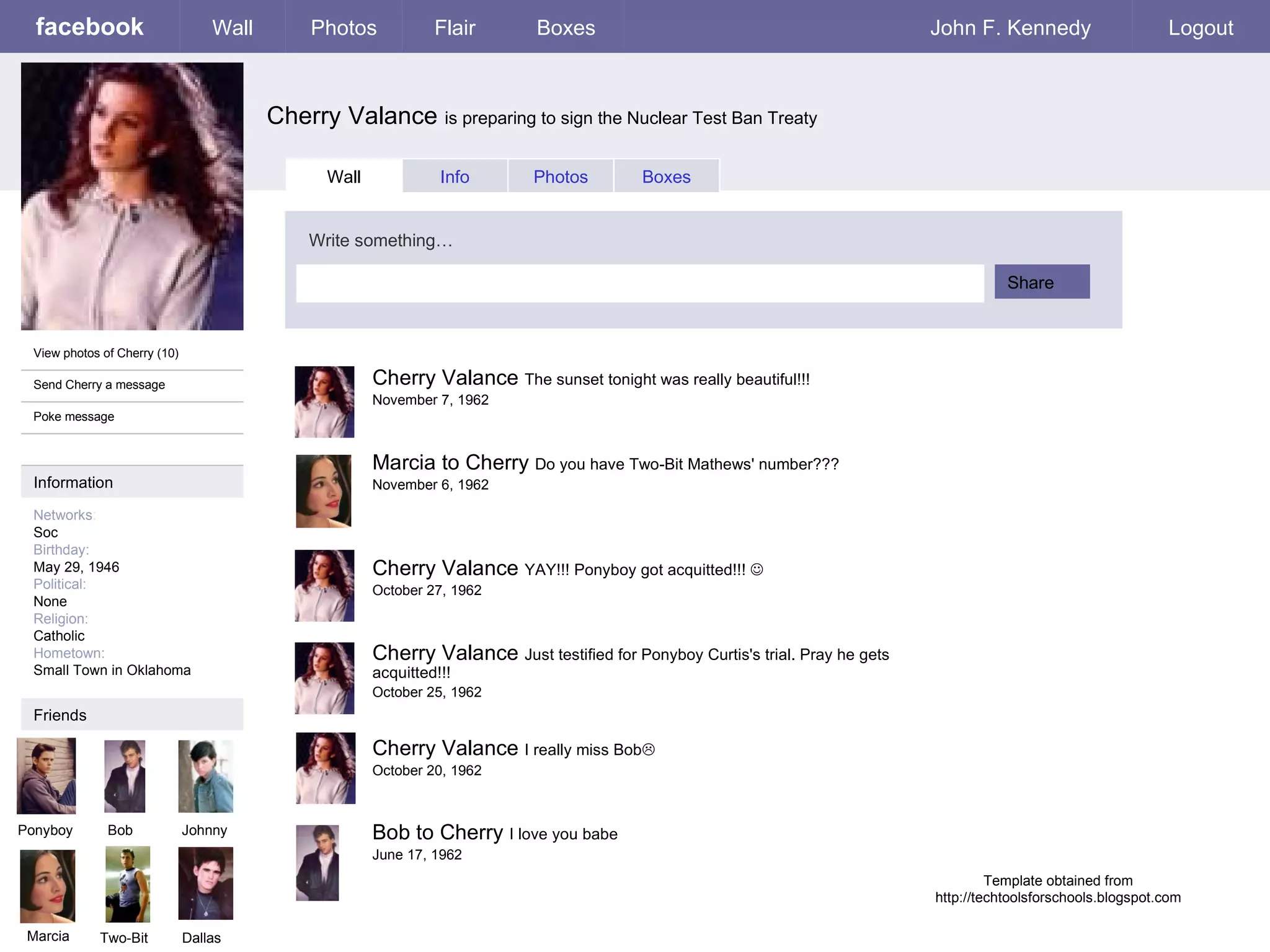 Facebook power point cherry valance | PPT