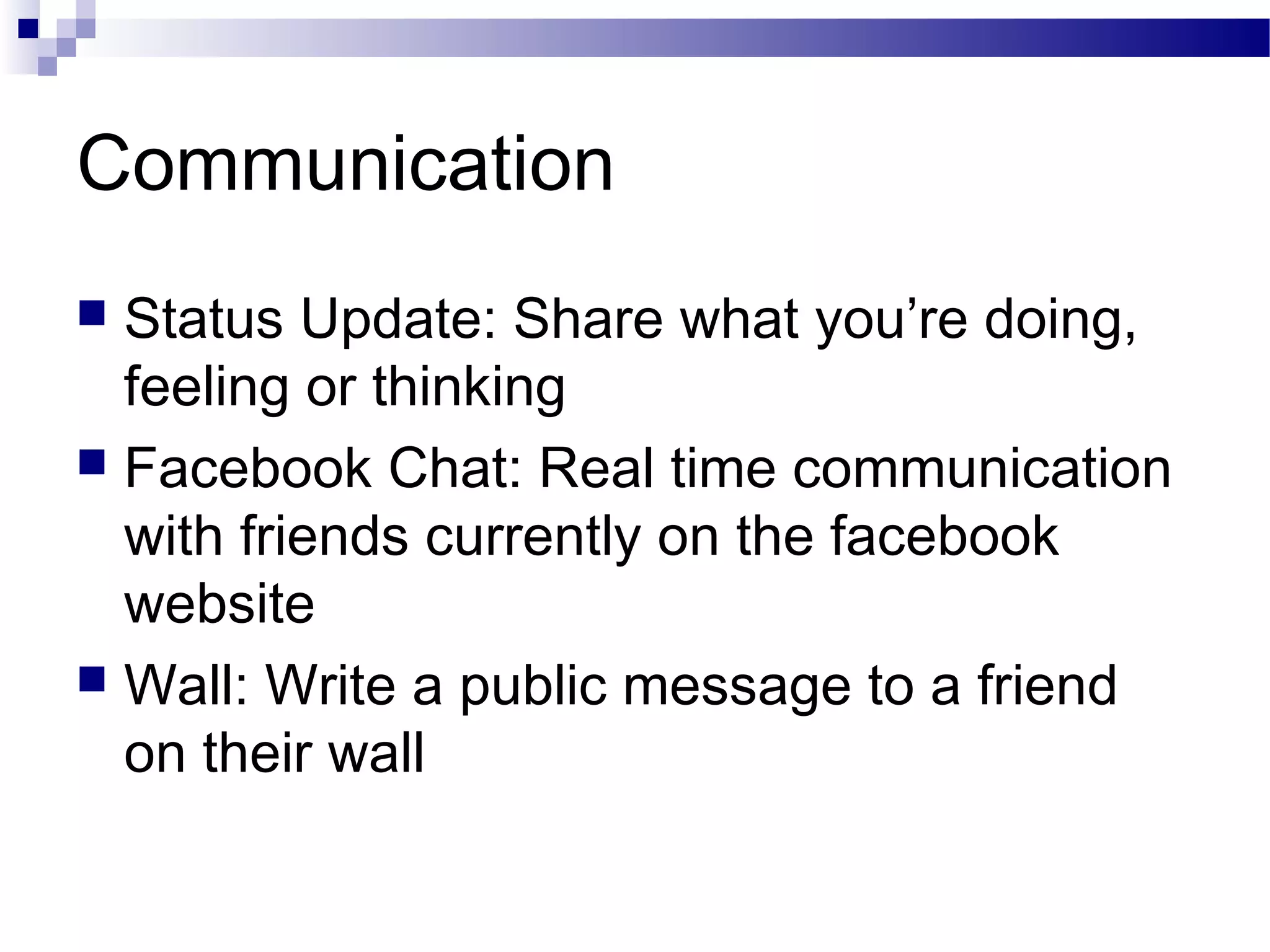 Facebook ppt | PPT