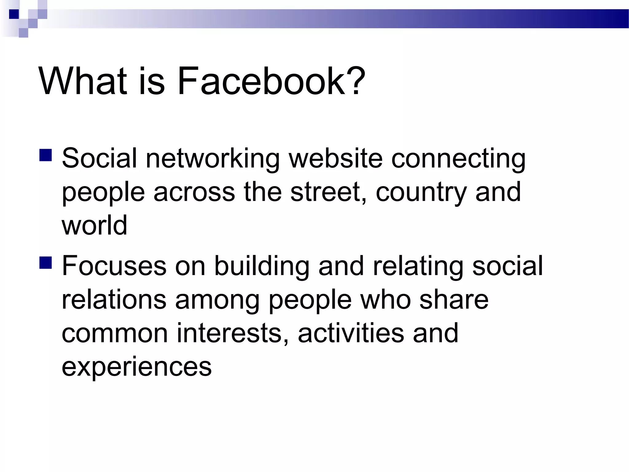 Facebook ppt | PPT
