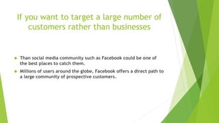 How to use Facebook to promote your business | PPT
