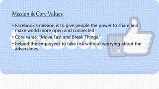 Facebook's Organisational Behavior, Structure & Culture | PPTX