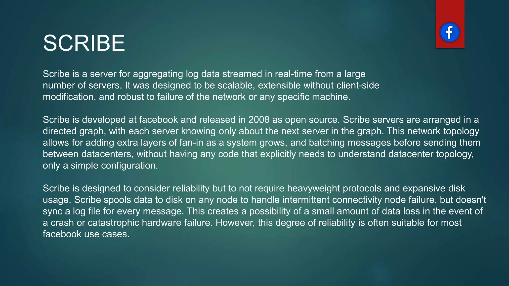 Presention on Facebook in f Distributed systems | PPTX