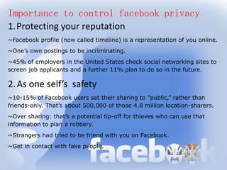 Facebook privacy | PPT