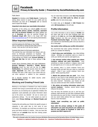 Facebook Privacy and Security Guide | PDF | Internet for Beginners ...