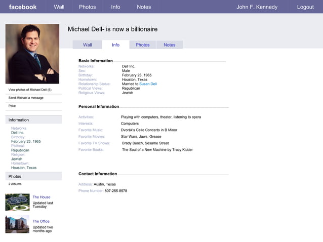 Facebook profile | PPT